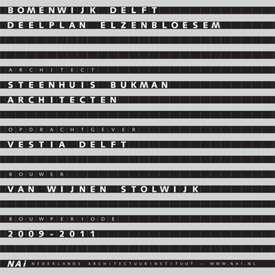 Architectuurplaquette - Bomenwijk Delft, Deelplan Elzenbloesem